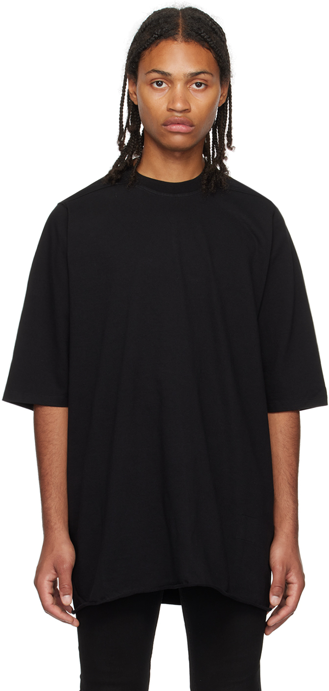 Rick Owens JUMBO TEE SS23 Tシャツ　リックオーエンス Rick Owens Black Jumbo T-Shirt In 09 Black - 75% Off | Editorialist